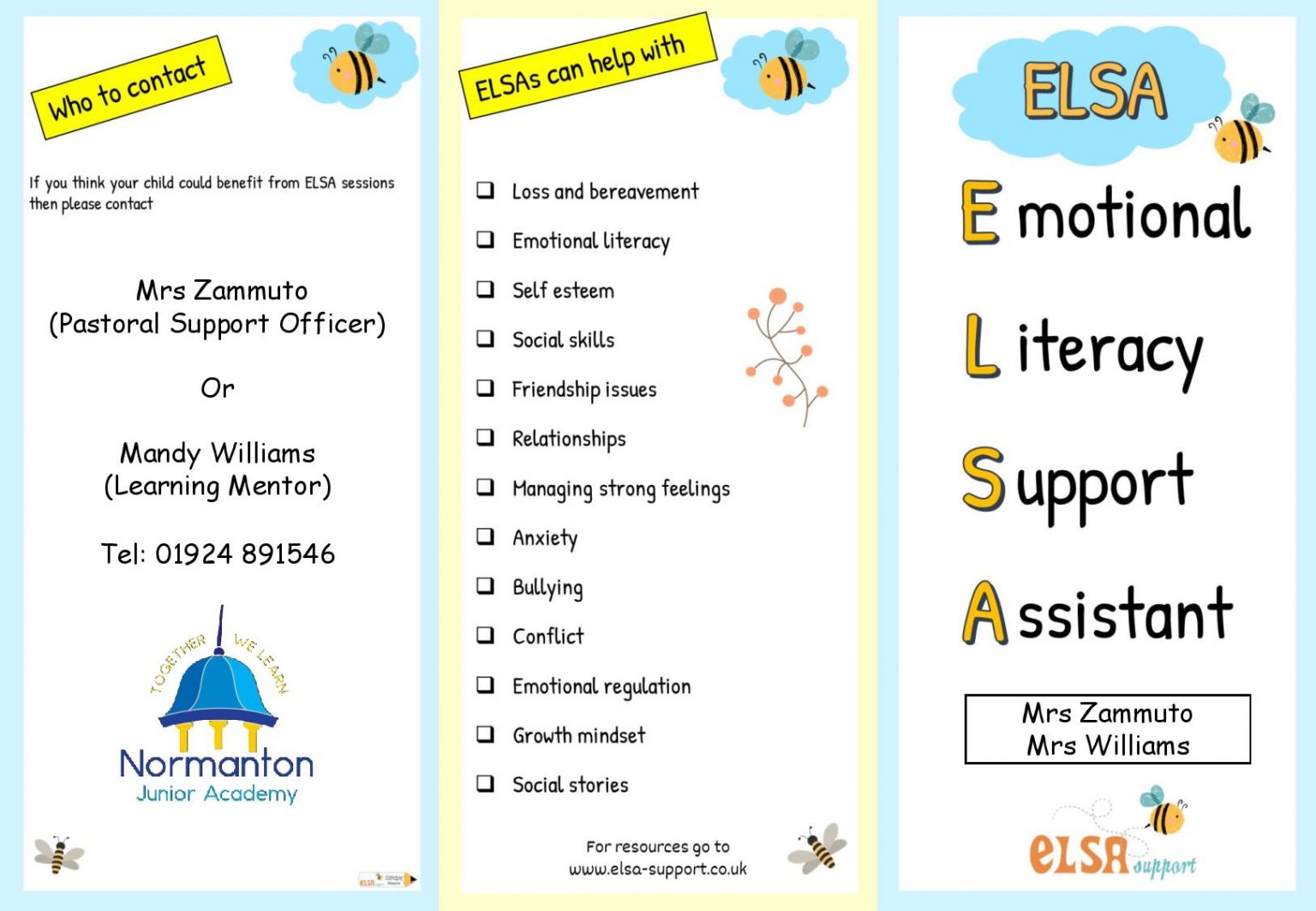 Support for Children - Normanton Junior Academy